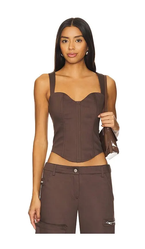 BY.DYLN Lucious Top - Chocolate