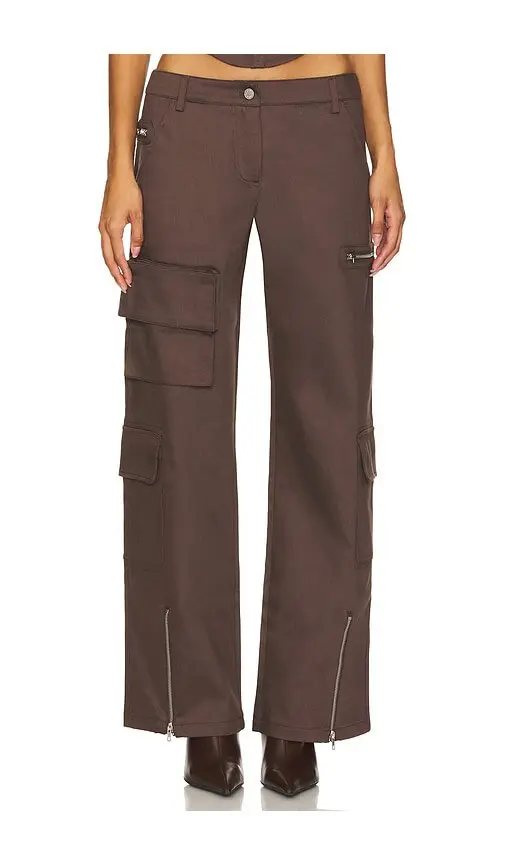 BY.DYLN Lucious Twill Pants - Chocolate