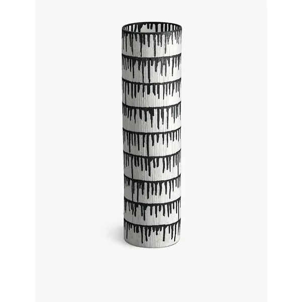 L'Objet Tokasu Large Porcelain Vase 49cm - White + Black