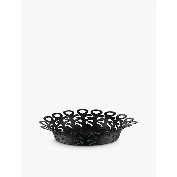 ALESSI Vimini Large Steel Basket 27cm - Black