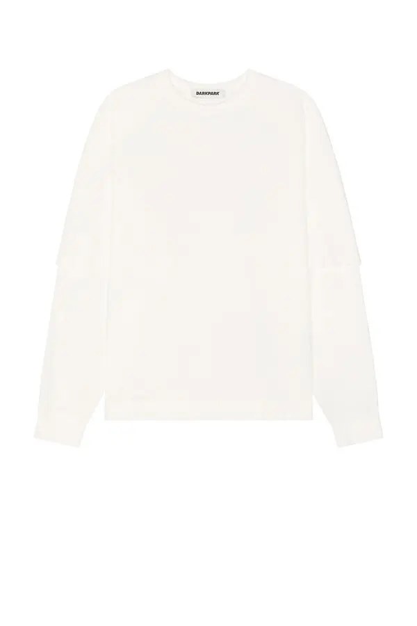 DARKPARK Troy Double Sleeve Tee In White