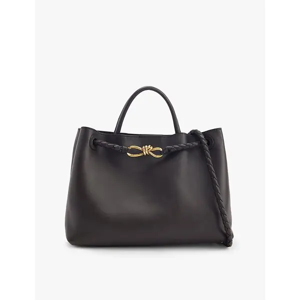 Bottega Veneta Andiamo Intrecciato Medium Leather Top-handle Bag