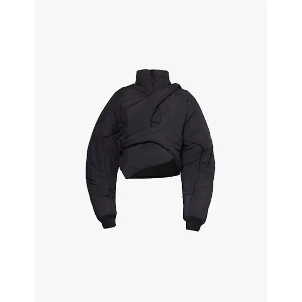 Ottolinger Asymmetrical Puffer Down Jacket - Black | Editorialist