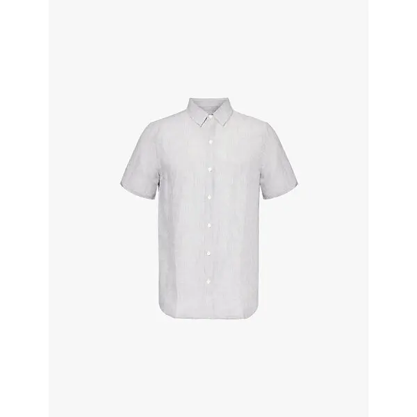 Onia Jack Ai Pinstripe-pattern Linen-blend Shirt
