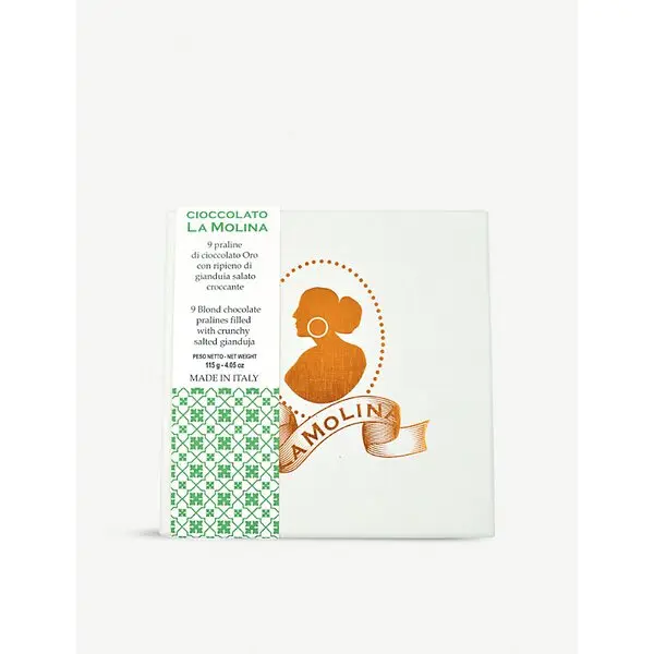LA MOLINA Blond Chocolate Pralines With Crunchy Flor De Sal Box Of Nine