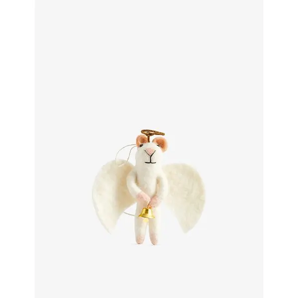 SELFRIDGES EDIT Angelica Mouse Wool Christmas Decoration
