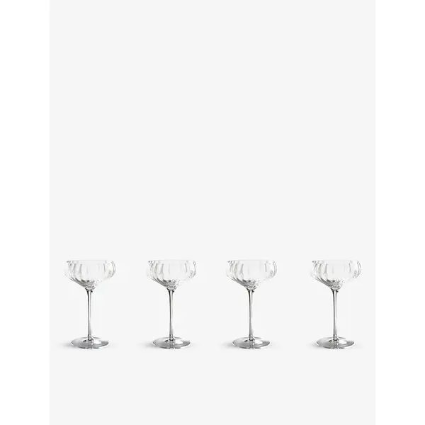 SOHO HOME Pembroke Scalloped Champagne Coupes Set Of Four