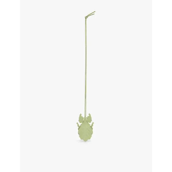 Loewe Leaf Insect Leather Keyfob Charm - Light Pear