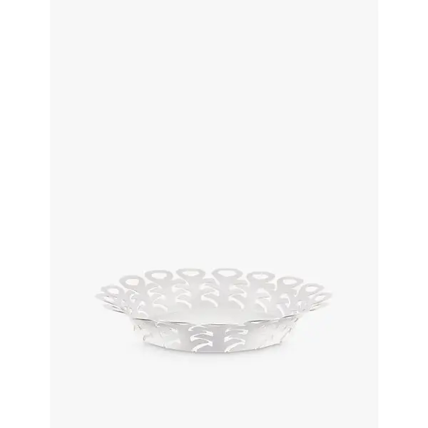 ALESSI Vimini Large Steel Basket 27cm - White