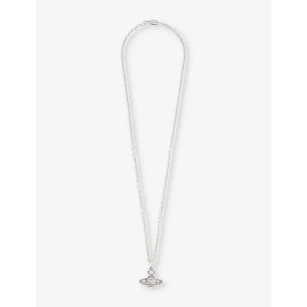 VIVIENNE WESTWOOD Carmela Crystal Orb Pendant Necklace - Antique Plat/plat