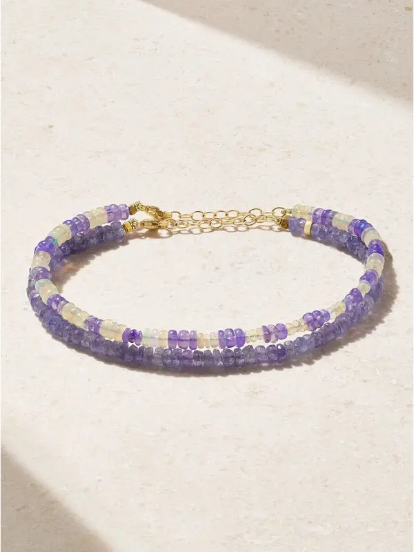 Jia Jia Gold, Tanzanite And Opal Beaded Bracelet Set