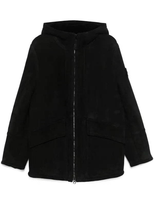 Stone Island Hooded Suede Jacket