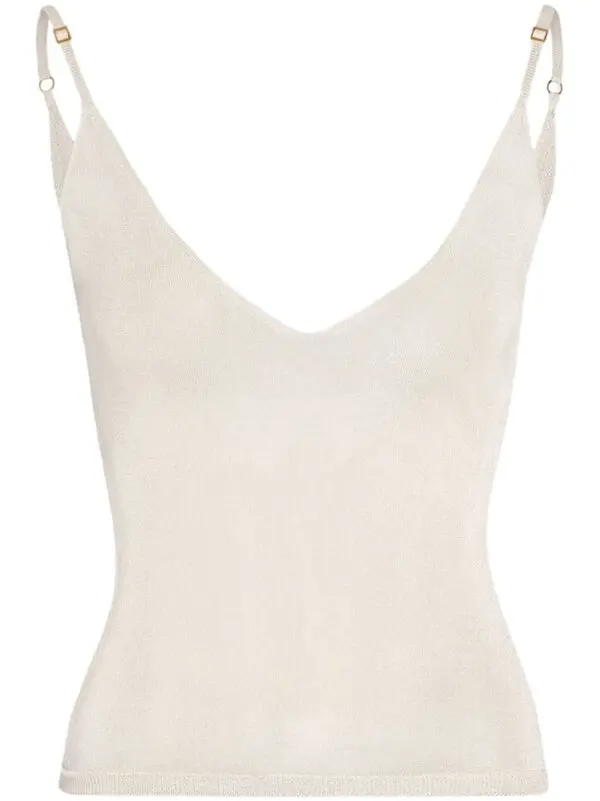 Jacquemus La Maille Spallina Top - Neutrals