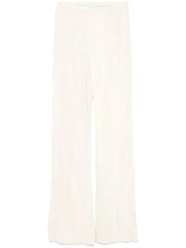 FORTE_FORTE Pleated Crepe Trousers - Neutrals