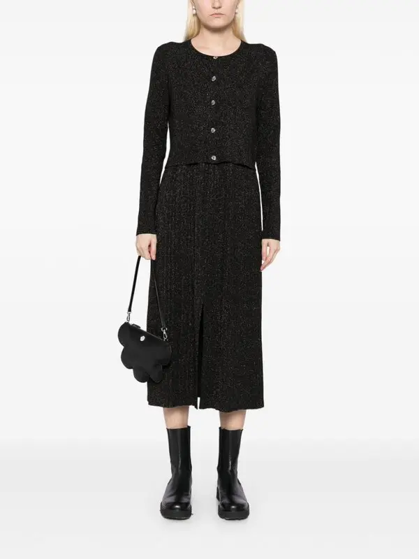 B+AB Button-up Glitter Cardigan Dress Set