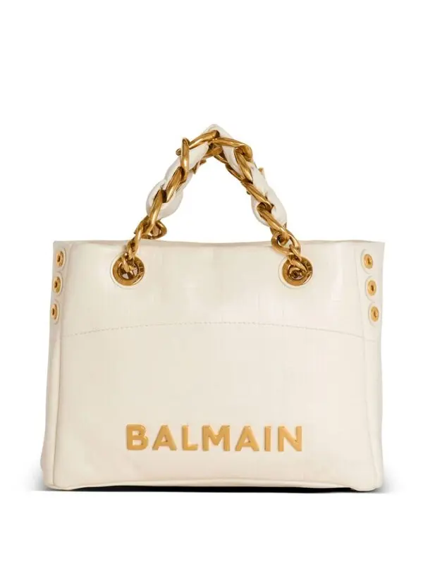 Balmain 1945 Soft Small Shoulder Bag - White