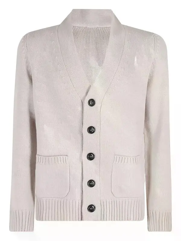 DRUMOHR Merino Wool Cardigan - Neutrals