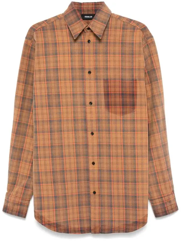EGONLAB Tartan Check Shirt - Orange