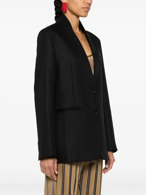 FORTE_FORTE Herringbone Collarless Blazer