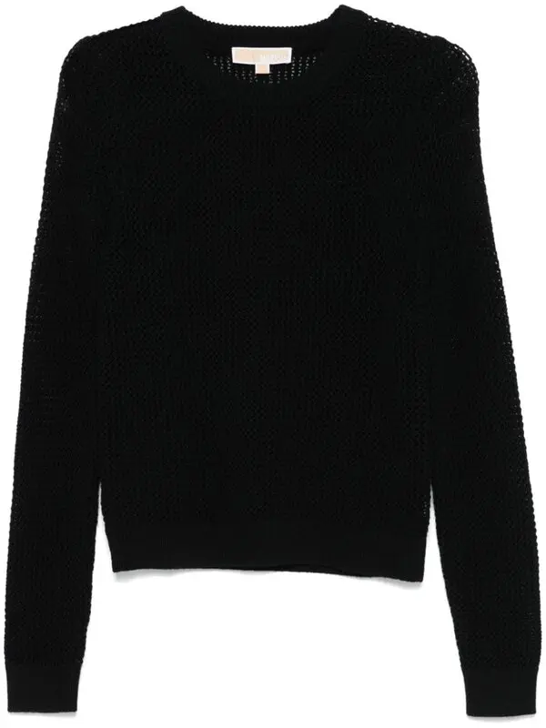 Michael Kors Open-knit Sweater - Black