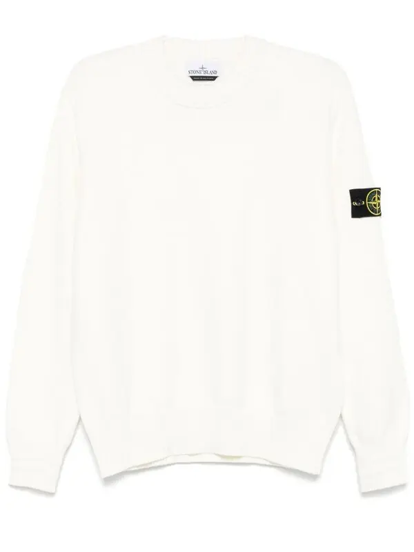 Stone Island Compass-badge Sweater - White