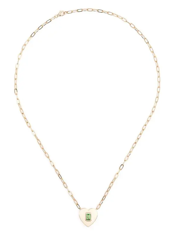 ROXANNE FIRST 14kt Yellow Heart Garnet Necklace - Gold