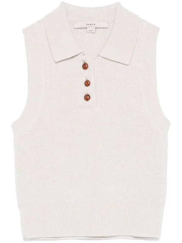 Remain Birger Christensen Merino Wool Polo Top