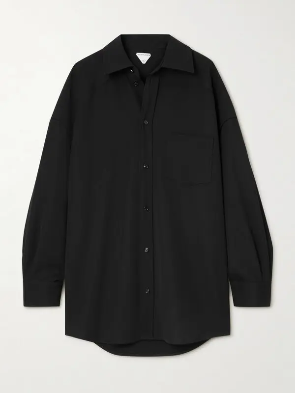 Bottega Veneta Wool-twill Shirt - Black