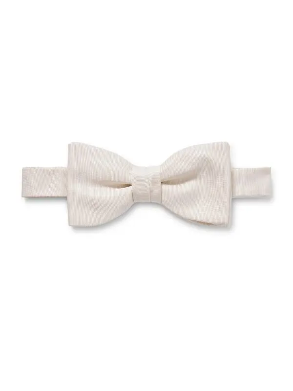 Mr P. Silk-faille Bow Tie - White