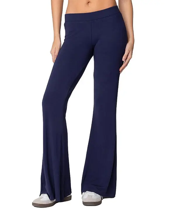 EDIKTED Flared Pants - Navy