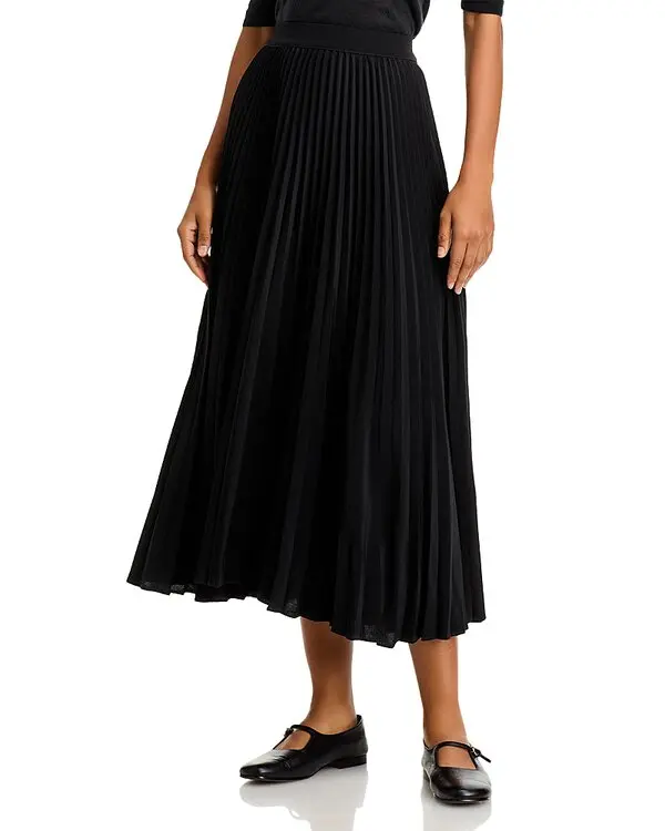 Co Pleated Midi Skirt - Black