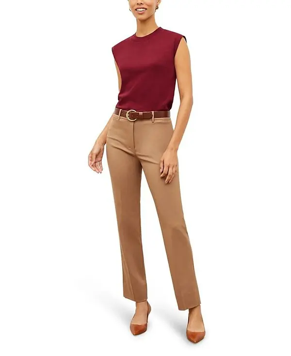 M.M.LAFLEUR Smith Pant In Washable Wool Twill - Camel