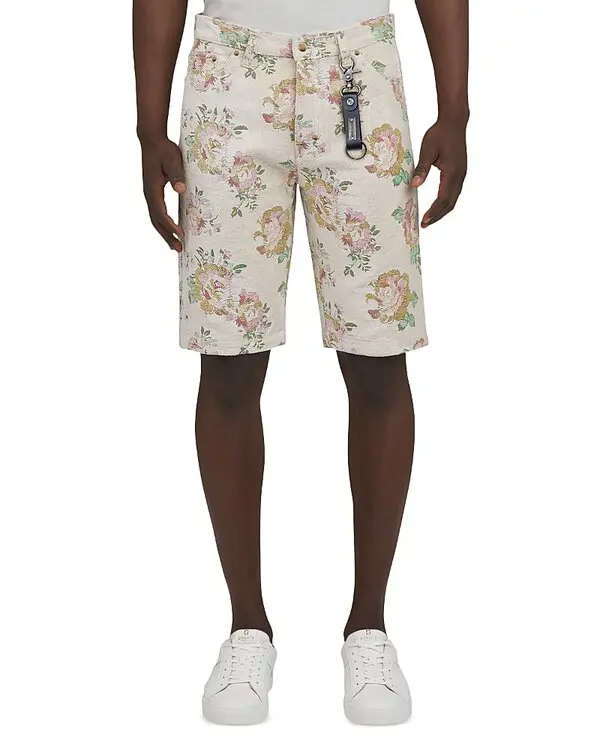 PRPS Floral Print Shorts - Cream