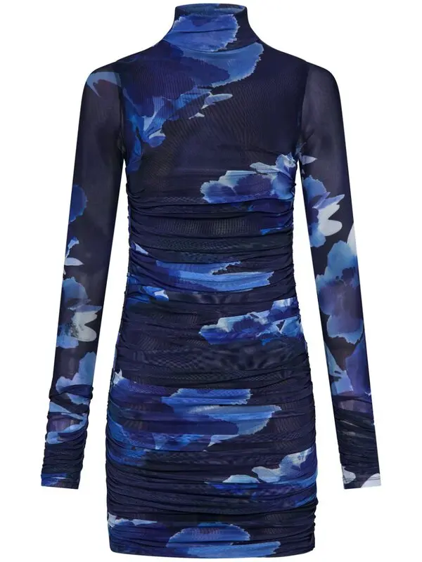 NICHOLAS Mila Floral-print Mesh Dress
