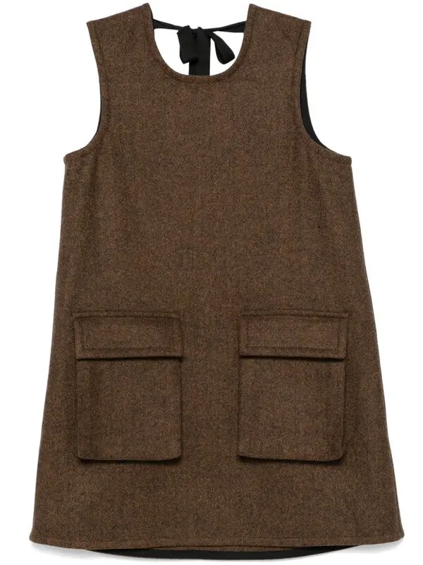 Plan C Herringbone Mini Dress