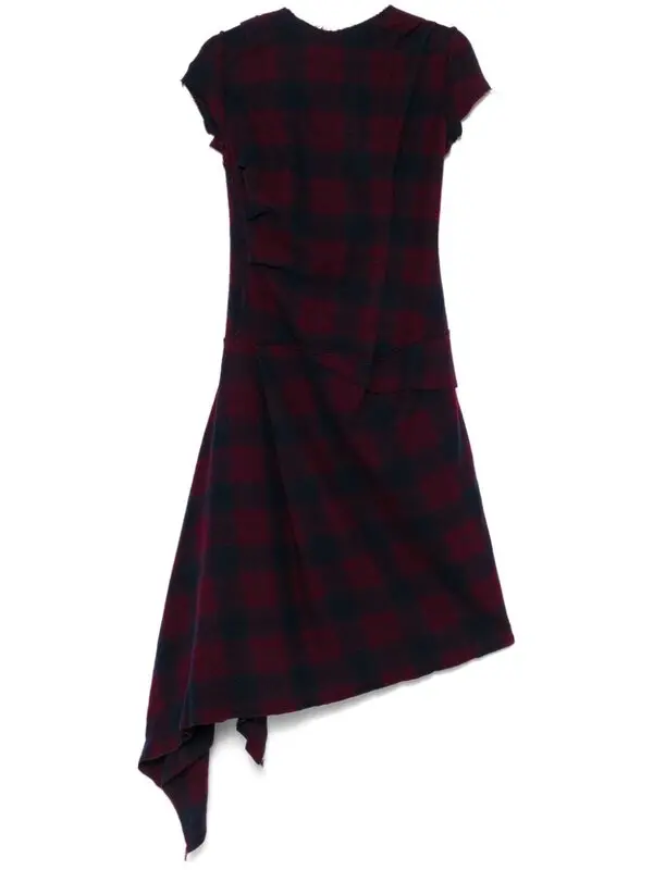 MARC LE BIHAN Checked Midi Dress