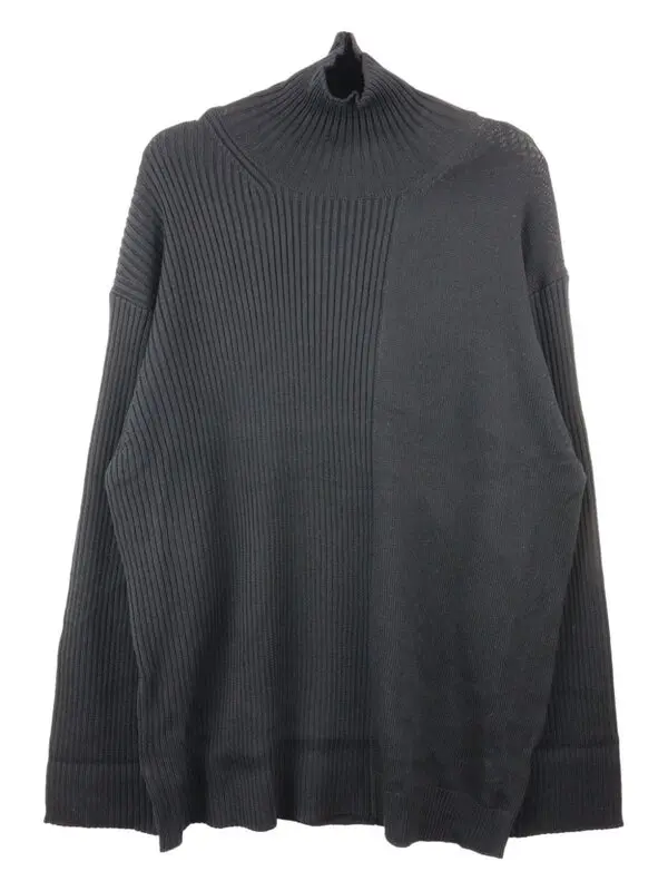 Yohji Yamamoto Contrast-rib Wool Jumper