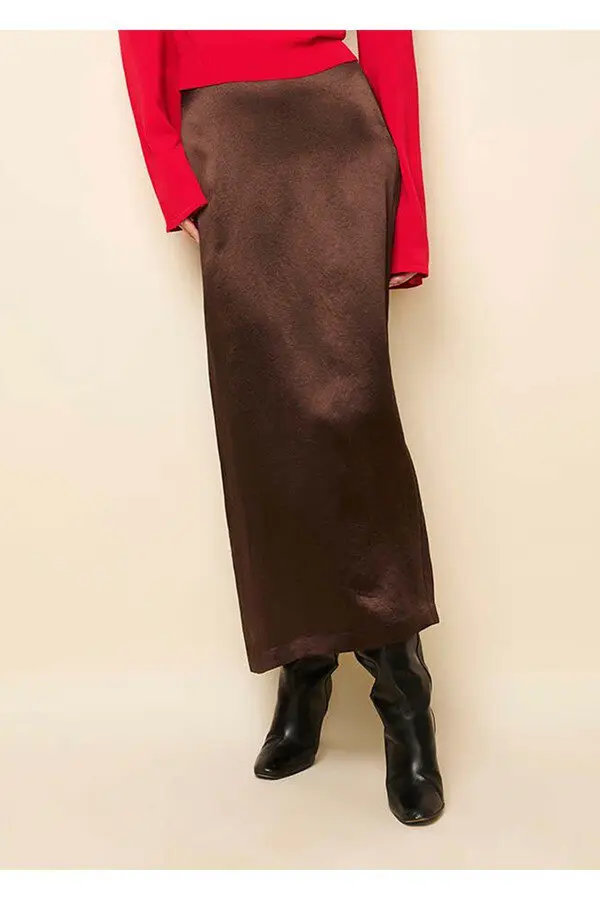 Solid & Striped Valencia Maxi Skirt - Brown