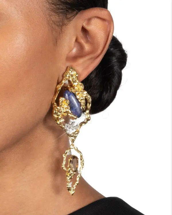 Alexis Bittar Brut Mosaic Clip Earrings