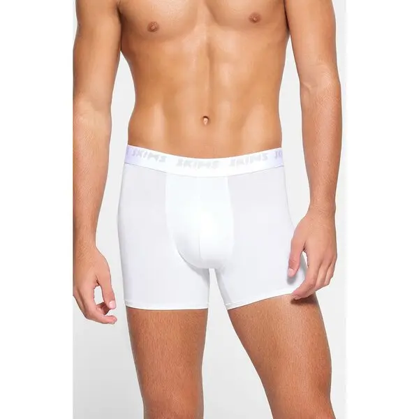 SKIMS 3-inch Stretch Modal Boxer Briefs - Chalk