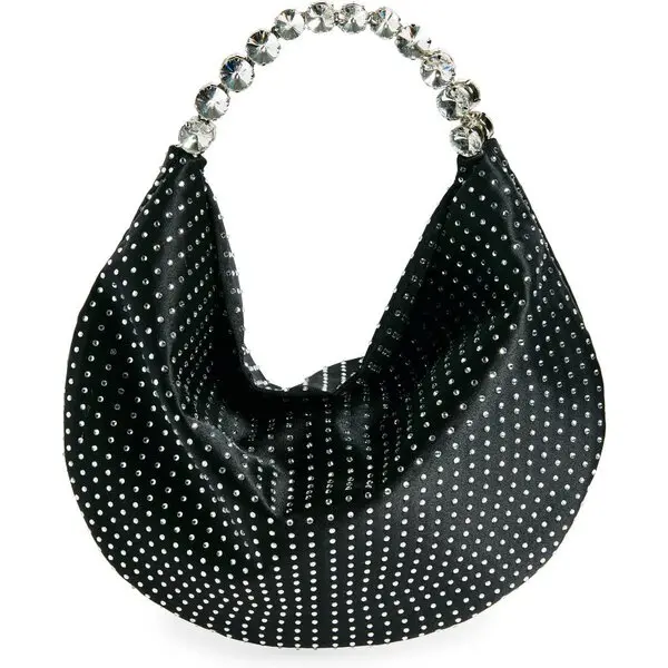 L’ALINGI Mini Rhinestone Dotted Hobo Bag
