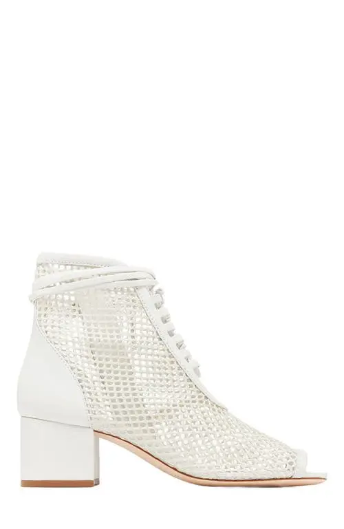 DANIELLA SHEVEL Nola Open Toe Booties - White