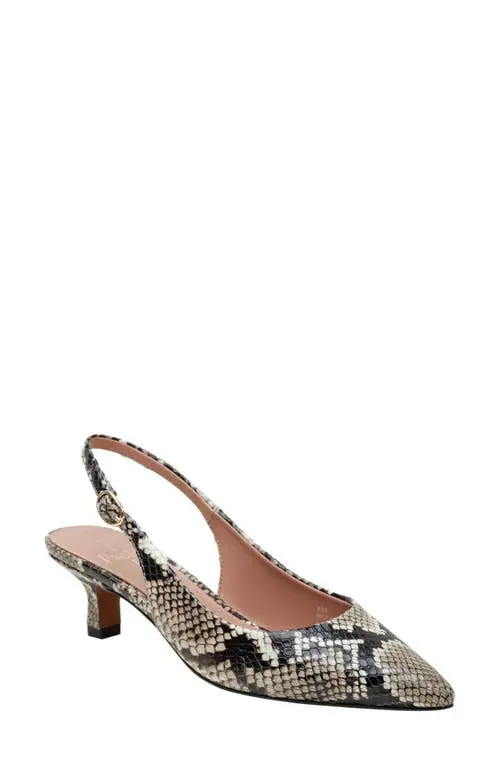 Linea Paolo Cecil Slingback Kitten Heel Pumps - Natural
