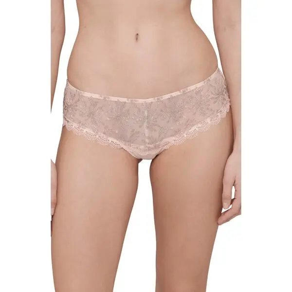 Simone Perele Singuliere Metallic Embroidered Lace Trim Boyshorts