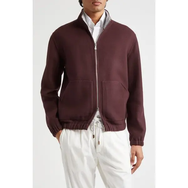 Eleventy Wool Double Face Jacket - Barolo