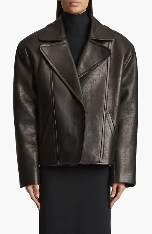 Khaite Dolores Oversize Leather Jacket