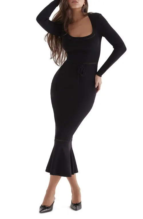 House Of Cb Sasha Long Sleeve Midi Dress