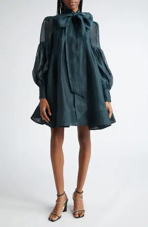 casual long sleeve white maxi dress Océane Vêtements