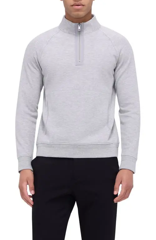 Bugatchi Quarter-zip Pullover - Cement