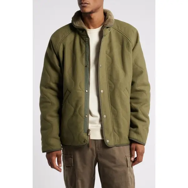 Alpha Industries Quilted Wool-blend Deck Jacket